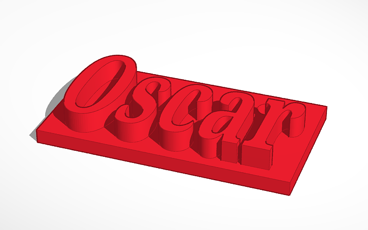 3D design OSCAR - Tinkercad