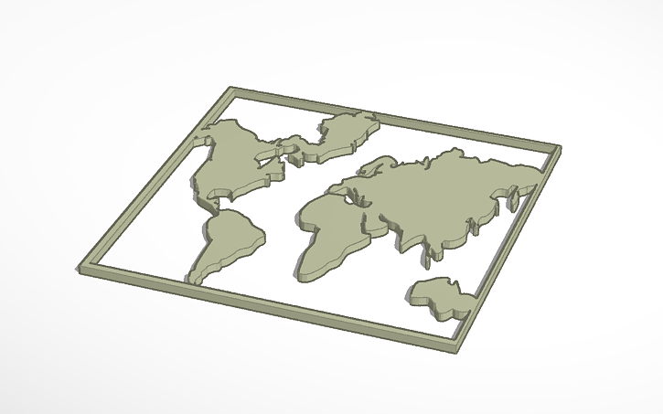 3D design TABLE MAP MUNDI - Tinkercad