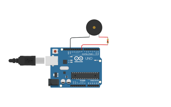 Circuit Design Music Using Piezoelectric Buzzer And Arduino Tinkercad