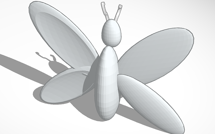 3D design butterfly | Tinkercad