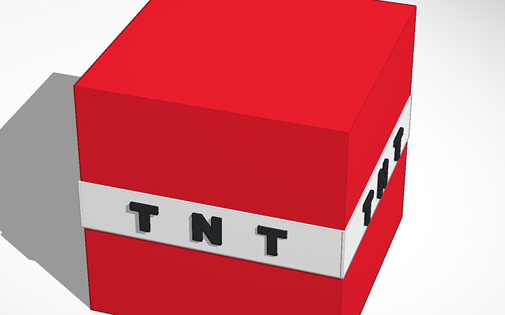 3D design Minecraft TNT AWESOMENESS | Tinkercad