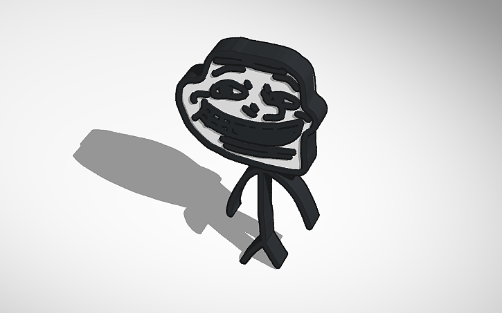 3D design Trollface - Tinkercad
