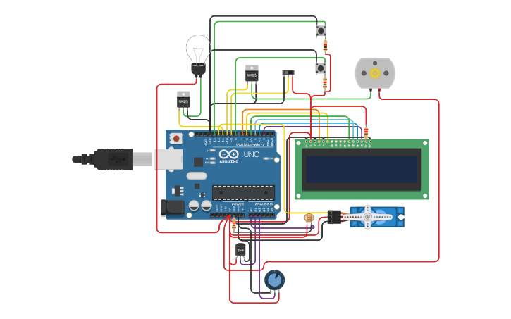 Circuit design Smart Aquarium - Tinkercad