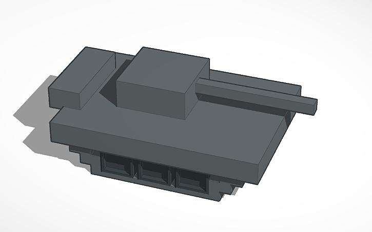 3D design Minecraft T-90 Tank | Tinkercad