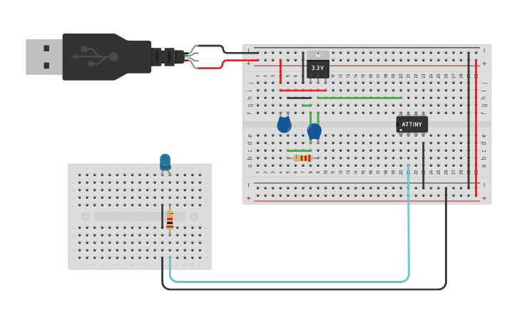 Circuit Design Digispark Attiny85 Usando Ide Arduino No Debian Tinkercad 