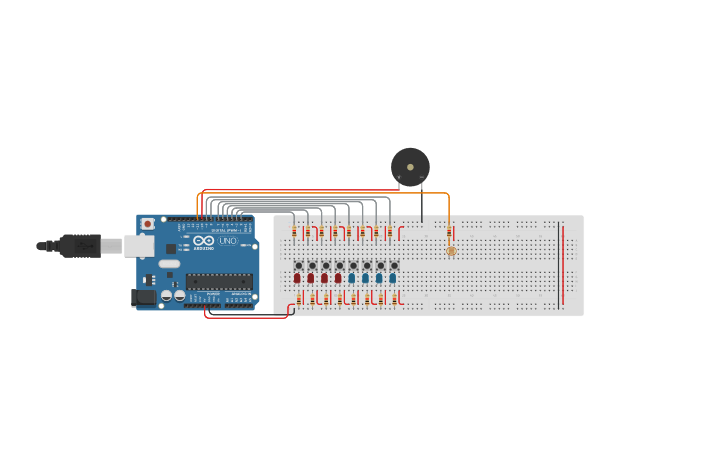 Circuit design Piezo Buzzer - Tinkercad