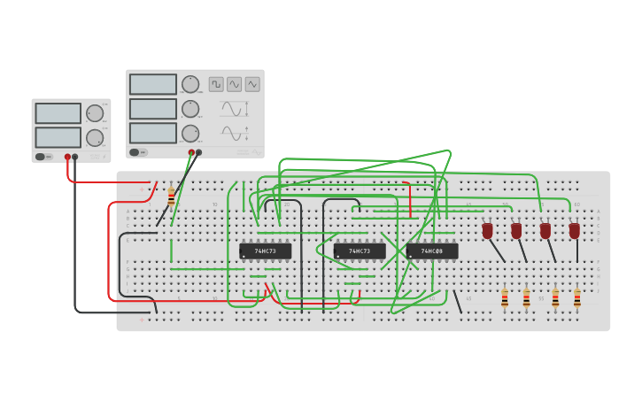 Circuit Design Mod 10 Synchoronus Up Counter Tinkercad