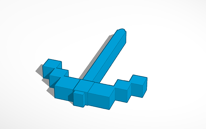 3D design Minecraft Pickaxe - Tinkercad