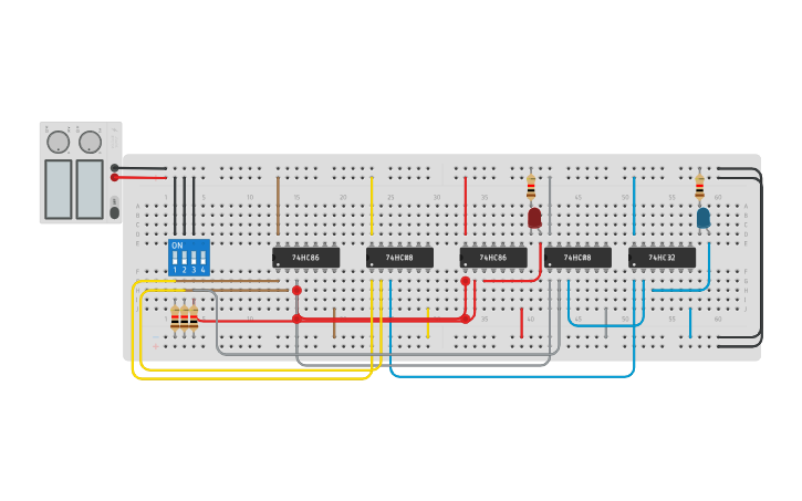 Circuit design Full Adder - Tinkercad