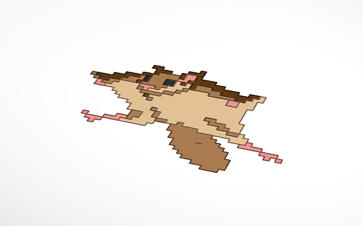 3d Design Ezo Momonga Pixel Art Tinkercad