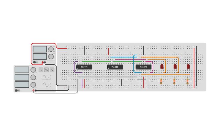 Circuit Design 3 Bit Synchronous Up Counter Tinkercad