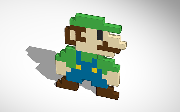 3D design Super Luigi - Tinkercad