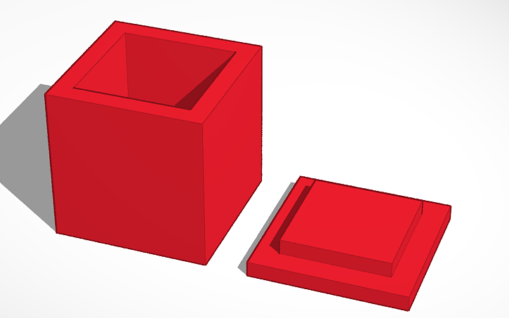 3d Design Simple Box With Lid Tinkercad