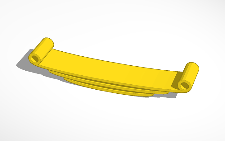 3D design Flat Leaf Spring - Tinkercad