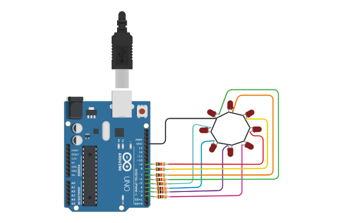 Circuit design pattern 1-2 | Tinkercad