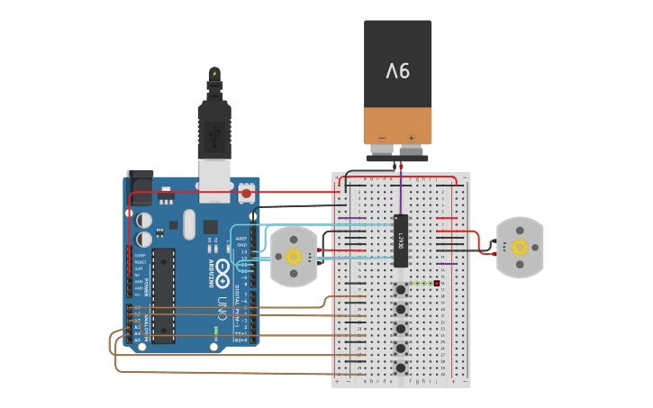 Circuit design robot class assign - Tinkercad