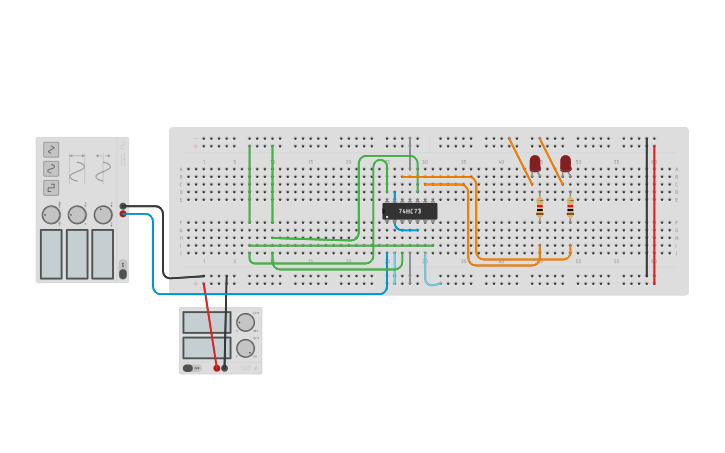 Circuit design ASYNC-COUNTER - Tinkercad