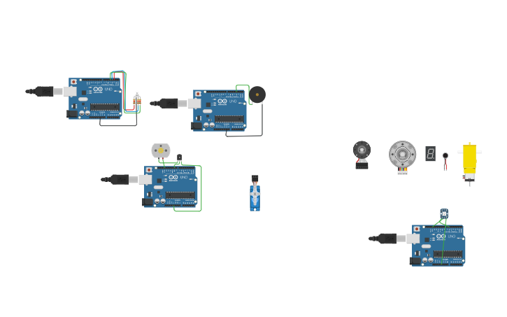 Circuit design Sensores - Tinkercad