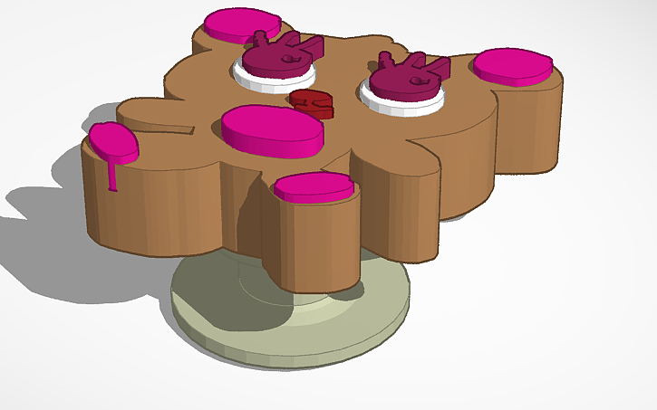 3D design Teddy bear croc charm - Tinkercad