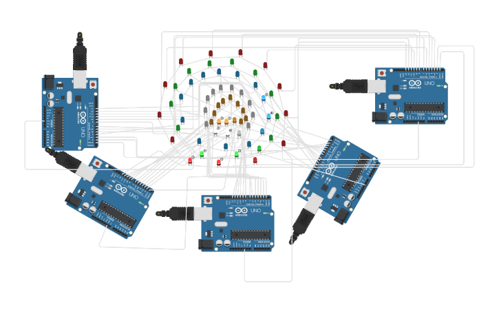 Circuit design Light Show - Tinkercad