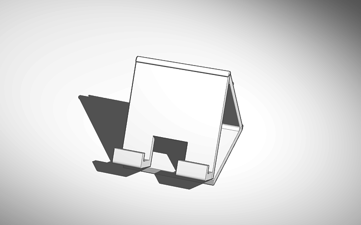 3D design Cell Phone stand II - Tinkercad