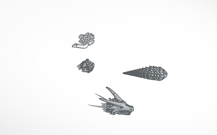 3D design Articulated Dragon-don't forget this - Tinkercad
