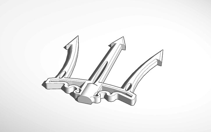 3D design trident head - Tinkercad