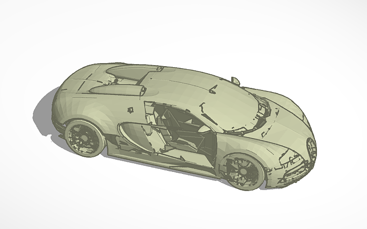 3D design bugatti - Tinkercad