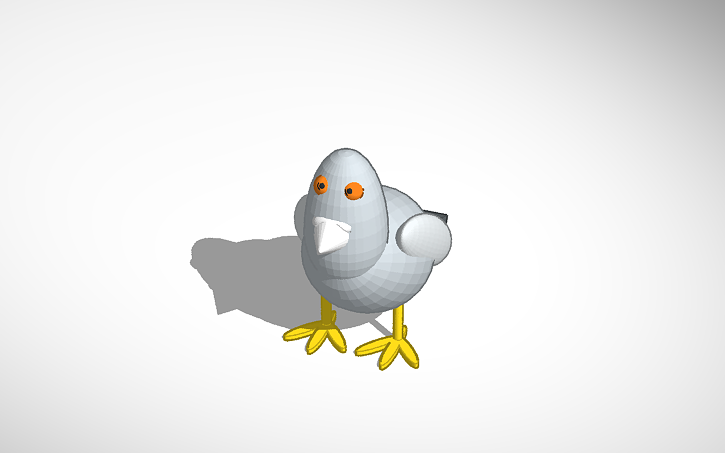 3D design Fluffy Pigeon - Tinkercad