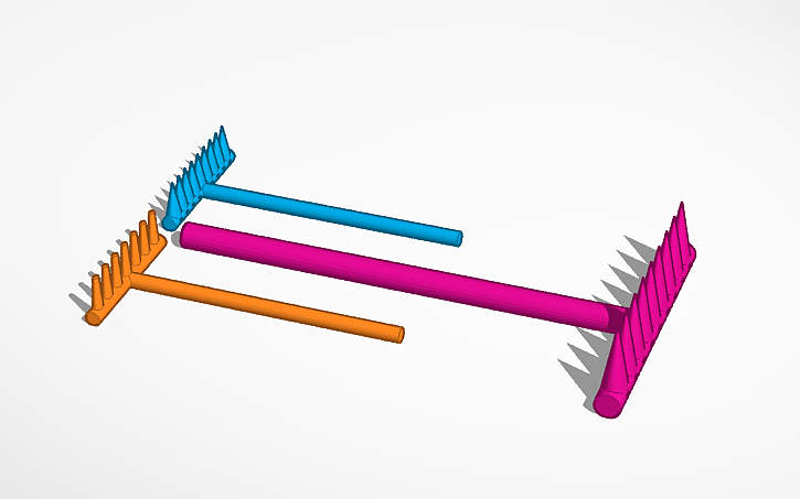 3D design Zen Garden Rake - Tinkercad