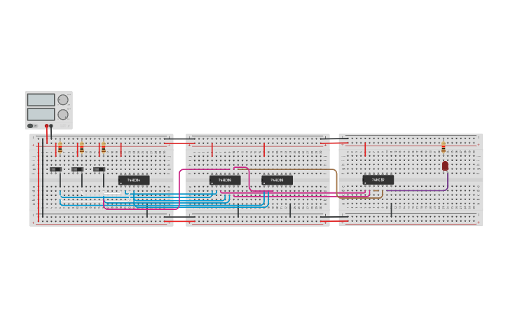 Circuit design 2.1.3 - AOI Logic Implementation - SOP - Tinkercad
