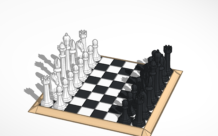 3D design Chess board - Tinkercad