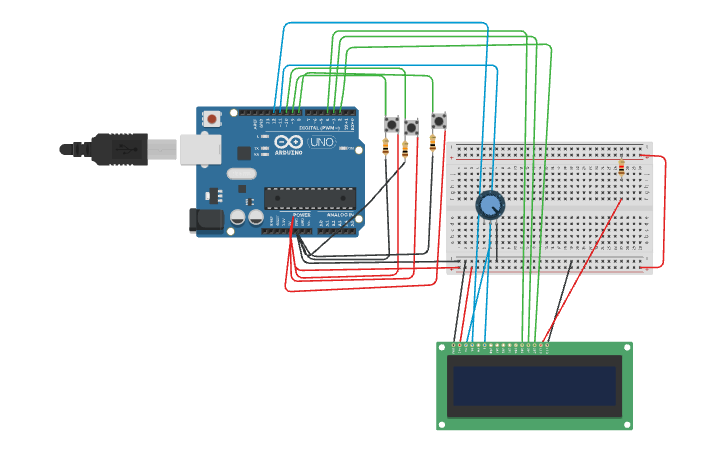 Circuit design AUTOMATED VOTING SYSTEM - Tinkercad