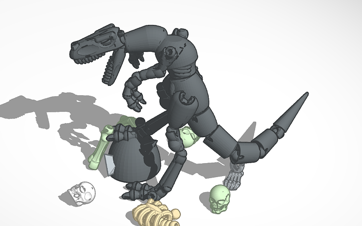 3D design The mighty tyrannosaurus rex! - Tinkercad