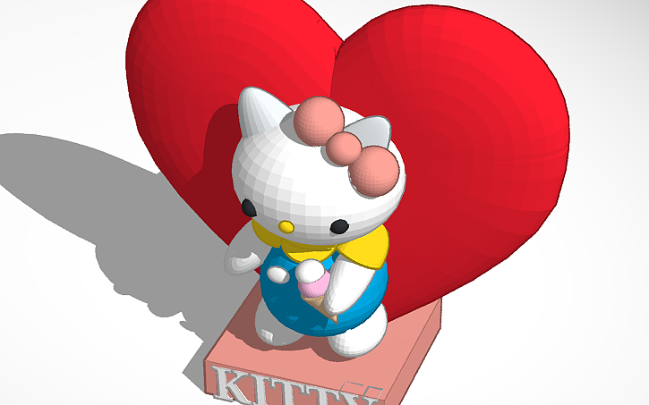 3D design Hello Kitty Figure - Tinkercad