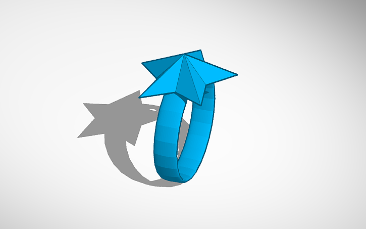 3D design star ring - Tinkercad