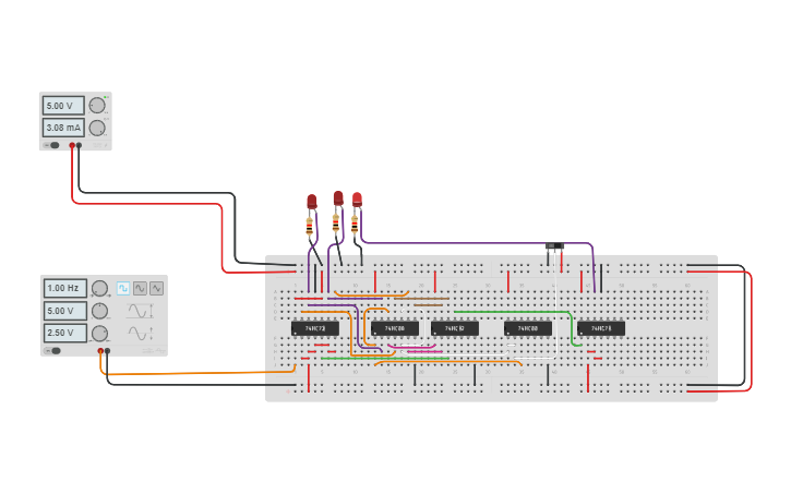 Circuit design counter - Tinkercad