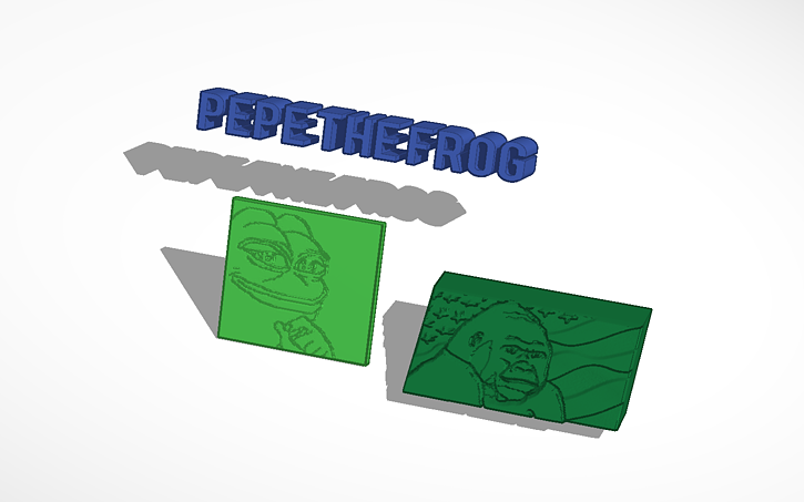 3D design Pepe the frog - Tinkercad