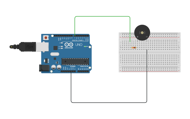 Circuit design Alarm sound - Tinkercad
