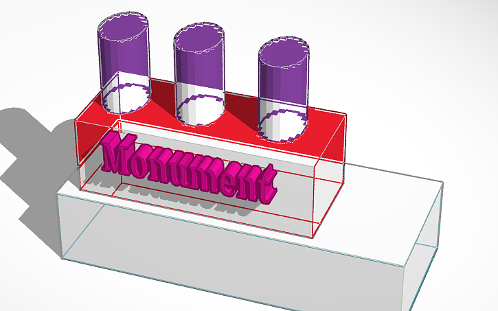3D design The monument - Tinkercad
