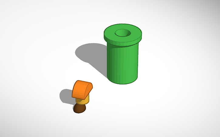 3D design Mario Pipe and Goomba WIP | Tinkercad