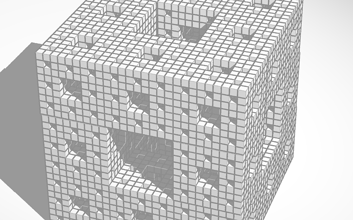 3D design Menger Sponge Third Iteration - Tinkercad