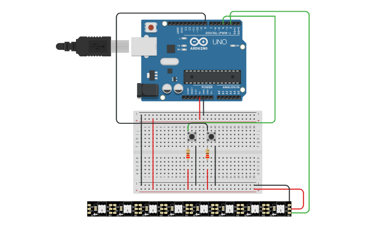 Circuit design Pong - Tinkercad