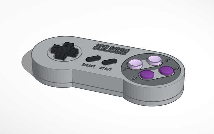 3D design Super Nintendo Entertainment System Controller - Tinkercad