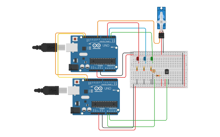 Circuit design A simple control system - Tinkercad