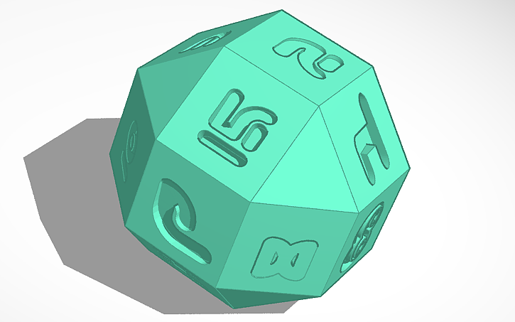 3d Design Custom D18 Dice Tinkercad