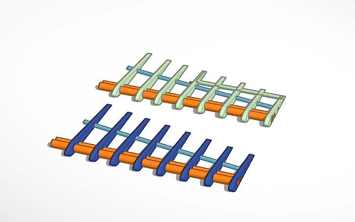 3D design Printable aircraft wing skeleton (with &without ailerons ...