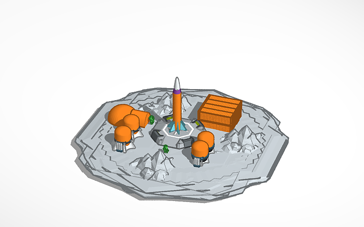3D design moon base - Tinkercad