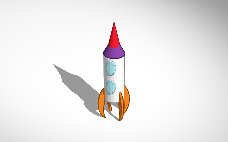 3D design 2 Diseño 3D Cohete Elena Reyes Navarro 1ºBach HCS - Tinkercad