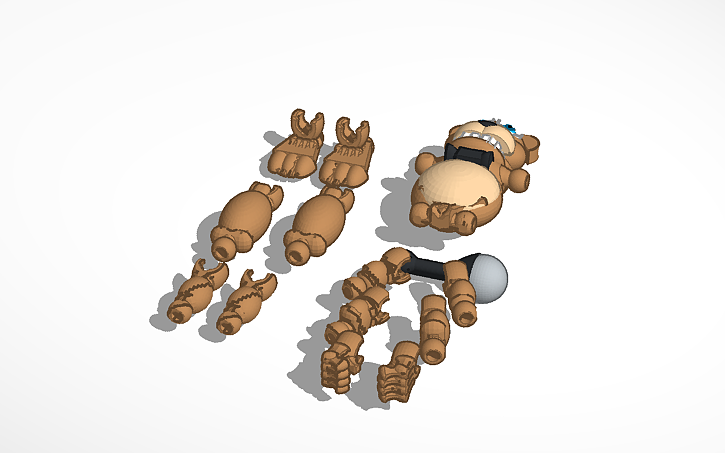 3d Design Fnaf Freddy Fazbear Action Figure Tinkercad